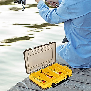 BESPORTBLE 2 Pcs Fishing Tackle Box Fishing Lure Box Compartments Fishing Tackle Tray Fishing Bait Storage Case Jewelry Making Findings Container Organizer