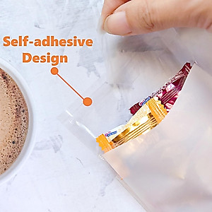 AXYEEUR 100 Pcs Halloween Candy Bags,Halloween Self Adhesive Cookie bags,2 Styles Halloween Clear Cellophane Treat bags for Party Favors Supplies