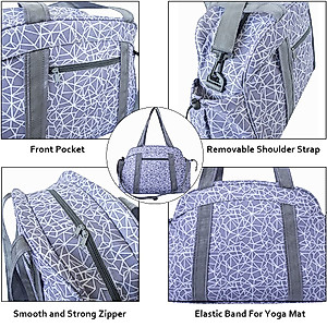 Formva Yoga Mat Bag Large Yoga Mat Tote Sling Carrier Shoulder Bag Carryall Tote Fits Mats Multi-Functional Durable Sport Gym Storage Bag with Pockets and Yoga Mat Strap, Purple