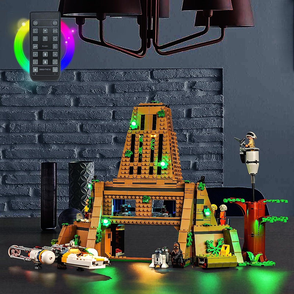 Hilighting Upgraded Led Light Kit for Lego A New Hope Yavin 4 Rebel Base Building Set, Remote Control Compatible with Lego 75365 Model for Adults, Fun Gift for Lovers (Model Not Included)