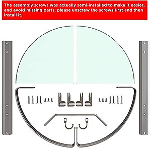 Vdomus 2 Tier Glass Corner Shelf, Bathroom Organizer Shower Caddy, Shower Shelve with Towel bar Wall Mounted, Glass Bathroom Shower Shelf Brushed Silver Finished