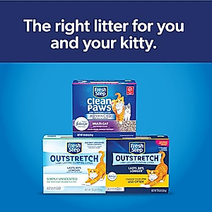 Fresh Step Clean Paws Cat Litter With Febreze Freshness, Advanced Multi-Cat Low-Tracking Clumping Litter With Guaranteed Odor Control, 37 lbs. (2 x 18.5 lb. Box)