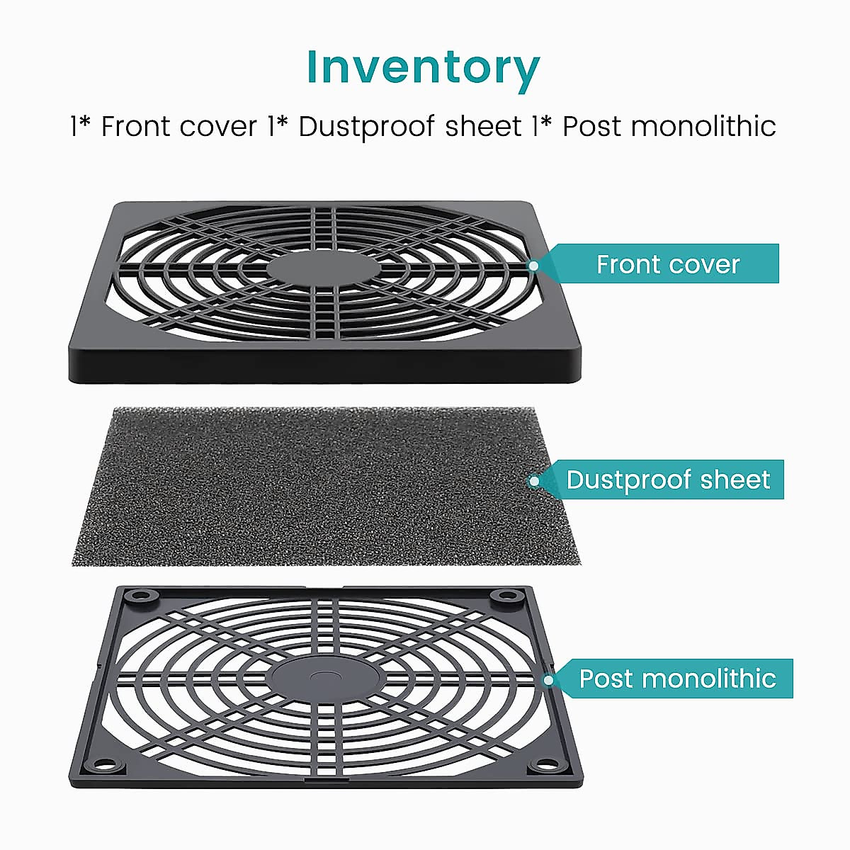 Wathai 2 Pack 120mm PC Fan Dust Filter Cover Computer Mess