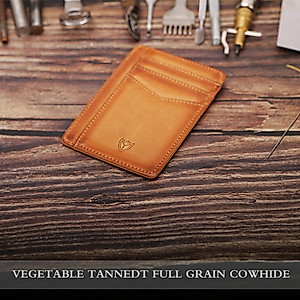 Slim Men Wallet Leather Card Holder RFID Thin Card Case Front Pocket Wallet