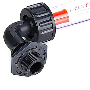 Waterflow Meter, Easy Reading High Accuracy 10-100LPH Tube Type 1/2in Male Thread Liquid Flow Measuring Tool Transparent Panel for Various Liquid Media