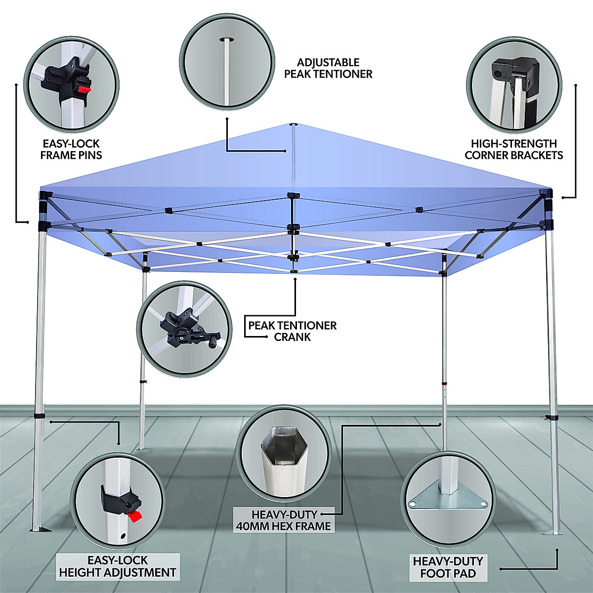 LookOurWay Custom Canopy Tent- Pop Up Canopy Tent Packages for Outdoor and Trade Show Events - Custom Prints of Your Branding, Messaging, and Logos for Business Advertising (Event Basic 10x10)