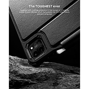 tomtoc iPad Pro Case Ultra Detachable for 11-inch iPad Pro 4th/3rd Gen (M2&M1), Protective Case with Airbag Protectors & 3 Magnetic Stand Modes Cover, Supporting Wireless Apple Pencil Charging