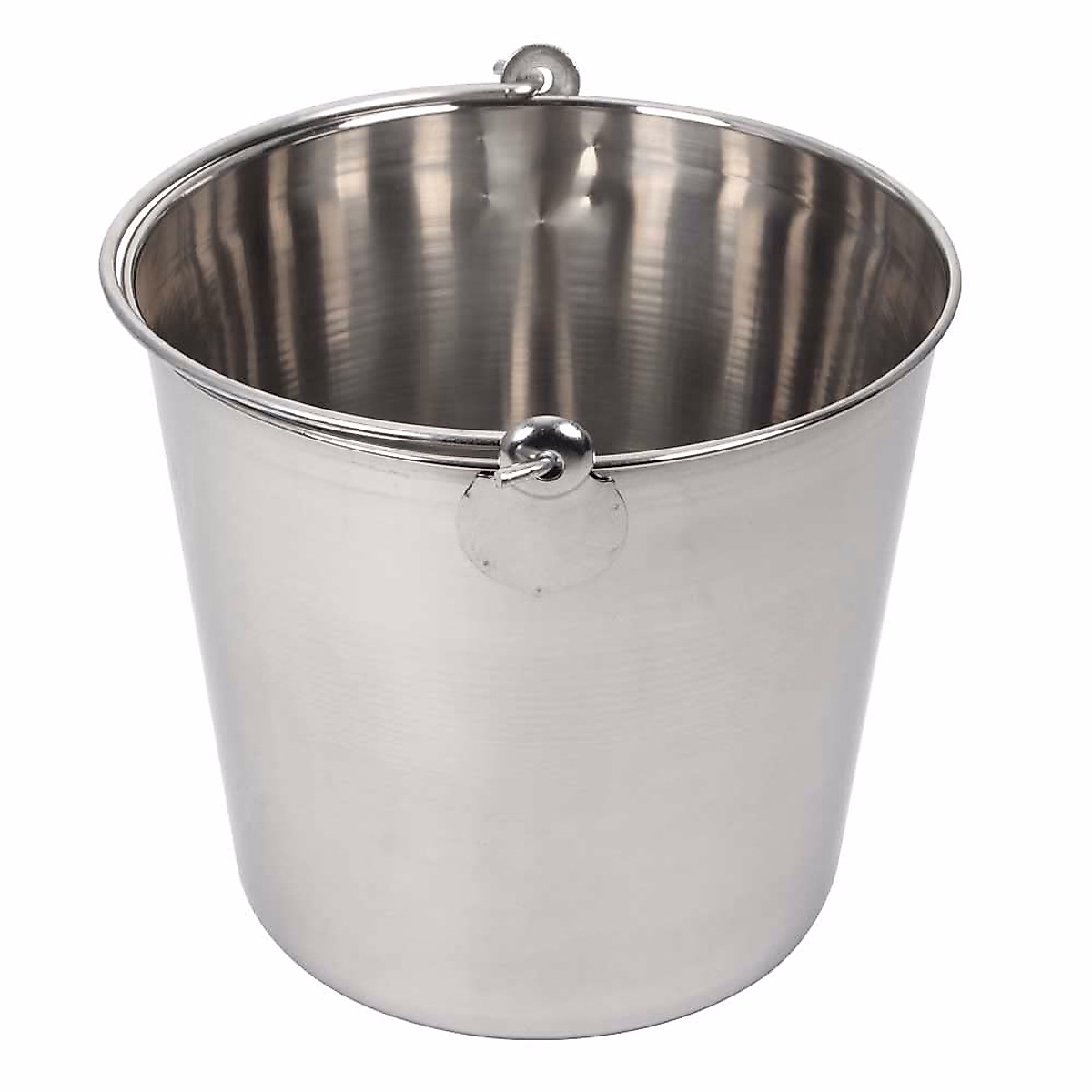 Lindy's 13-Quart Stainless Steel Bucket, Durable Seamless Bucket for Home, Carry Water or Milk, Fill with Food, Cleaning Bucket