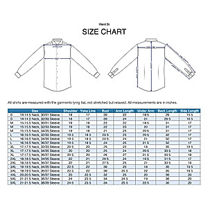 Ward St Men's Regular Fit Dress Shirts, 3XL, 19-19.5N 36/37S, Green