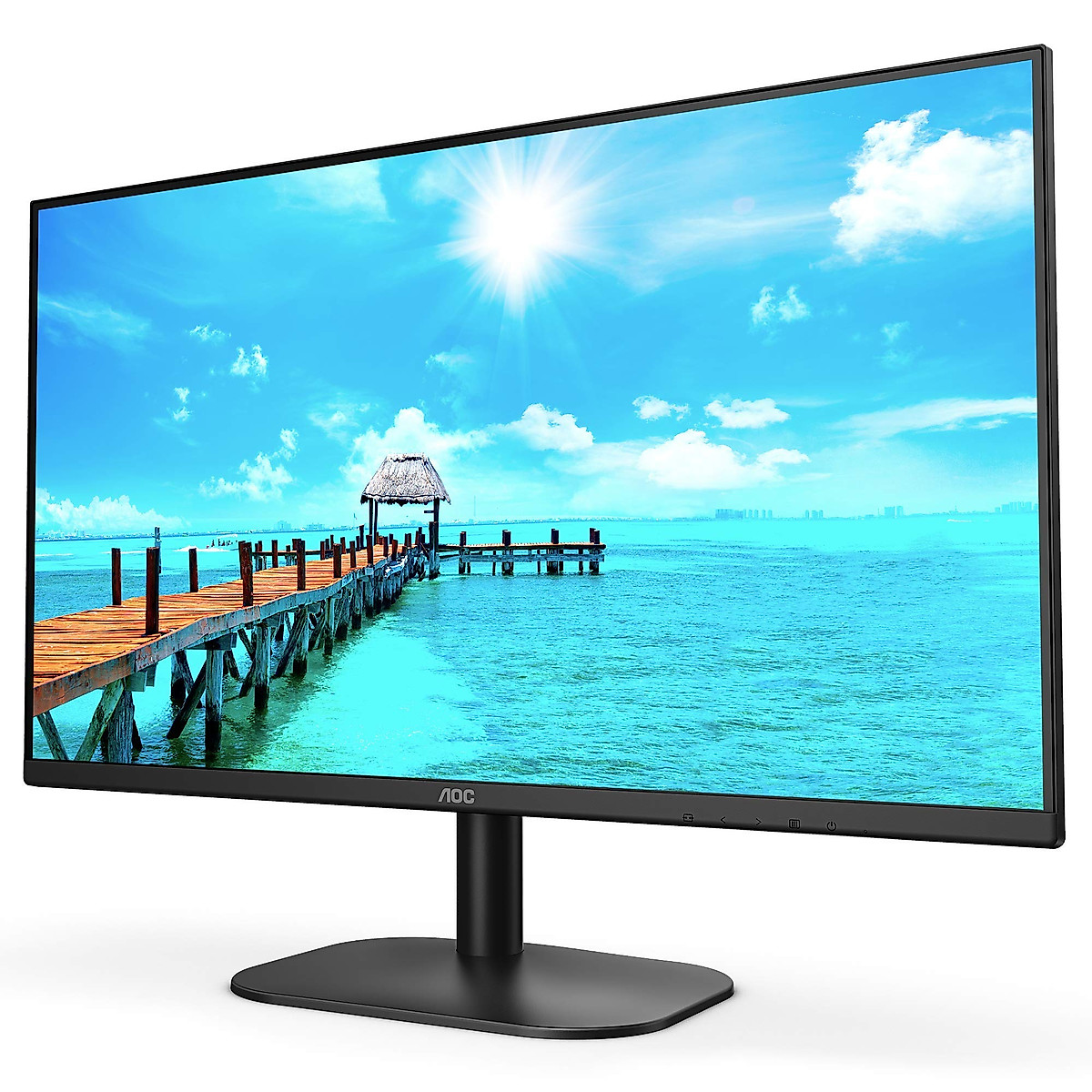 AOC 27B2DA 27 inch IPS Monitor - Full HD 1080p, 4ms Response, Built In Speakers, HDMI, DVI