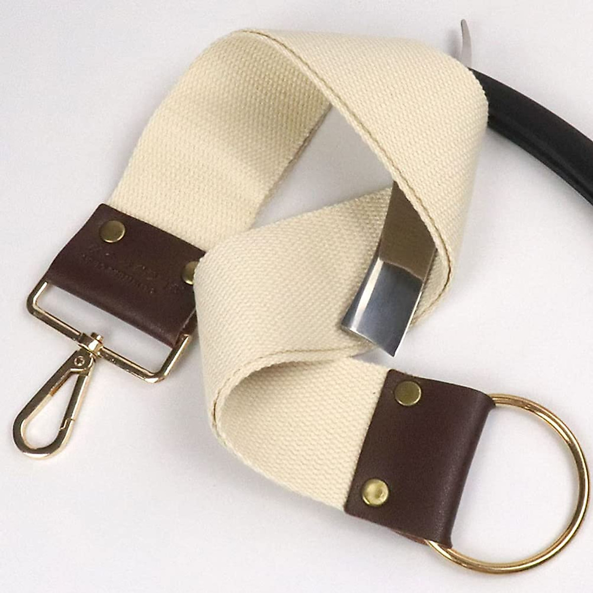 Razor Canvas Strop Sharpening Cloth Strop Sharpener Polishing Belt with Buckle Barber Shaver Polishing Cloth for Barber Shop