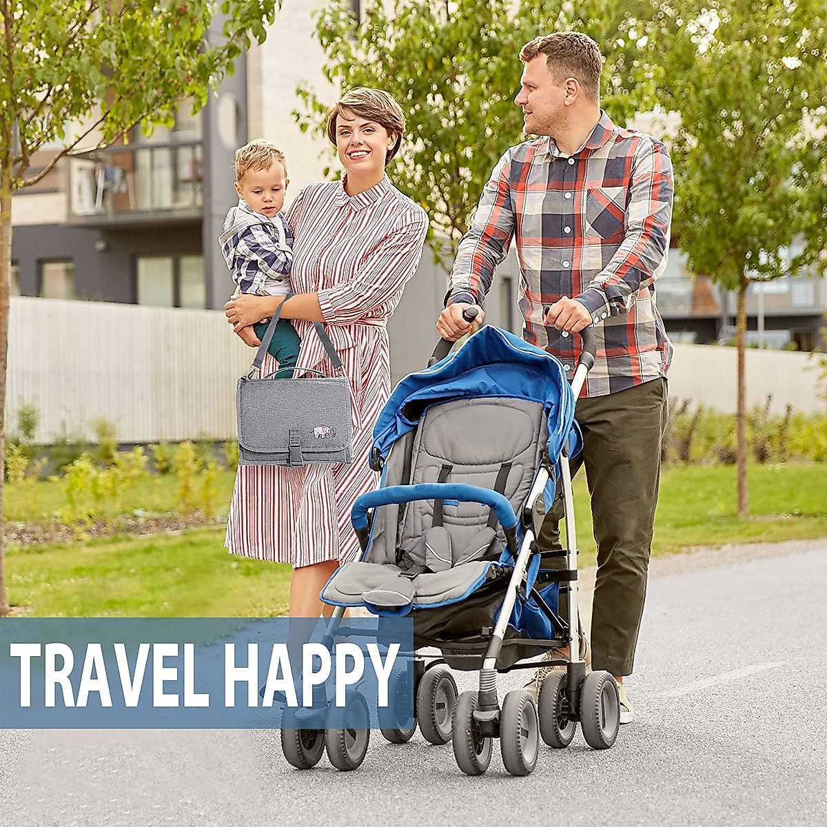 Portable Diaper Changing Pad with Built-in Head Cushion,Newborn Baby Changing Pad with Smart Wipes Pocket,Waterproof Travel Changing Mat Station kit,Baby Diaper Bag Shower Gift for Boys and Girls…