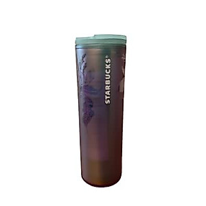 Starbucks Siren Iridescent Hot Coffee Double-Walled Tumbler with Mint green lid 16oz