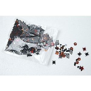 Topfunyy Halloween Party Confetti Glitter Pumpkins Bats Witches Spider Webs Star Metallic Sequins Table Scatter for Halloween Party