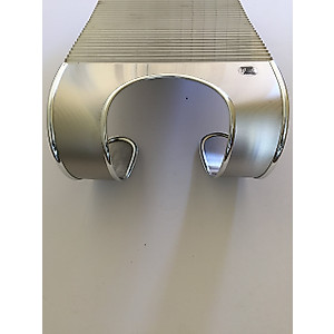 Zydeco Washboard "Standard 24"EDGE TRIM" Key of Z Rubboards Frottoir Scrubboard Percussion Instrument Free Scratchers Handmade Louisiana Made By Tee Don Authentic Original Silver