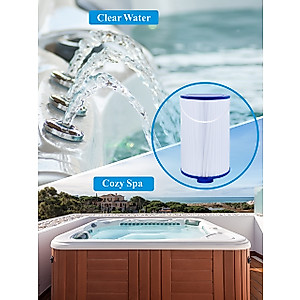 Cryspool MPT-Thread Spa Filter Compatible with Watkins 303279(not 303263), FC-2402, Free Flow and Lifesmart Hot Tub Filter, 1 1/2" Finer Thread, 2 Pack