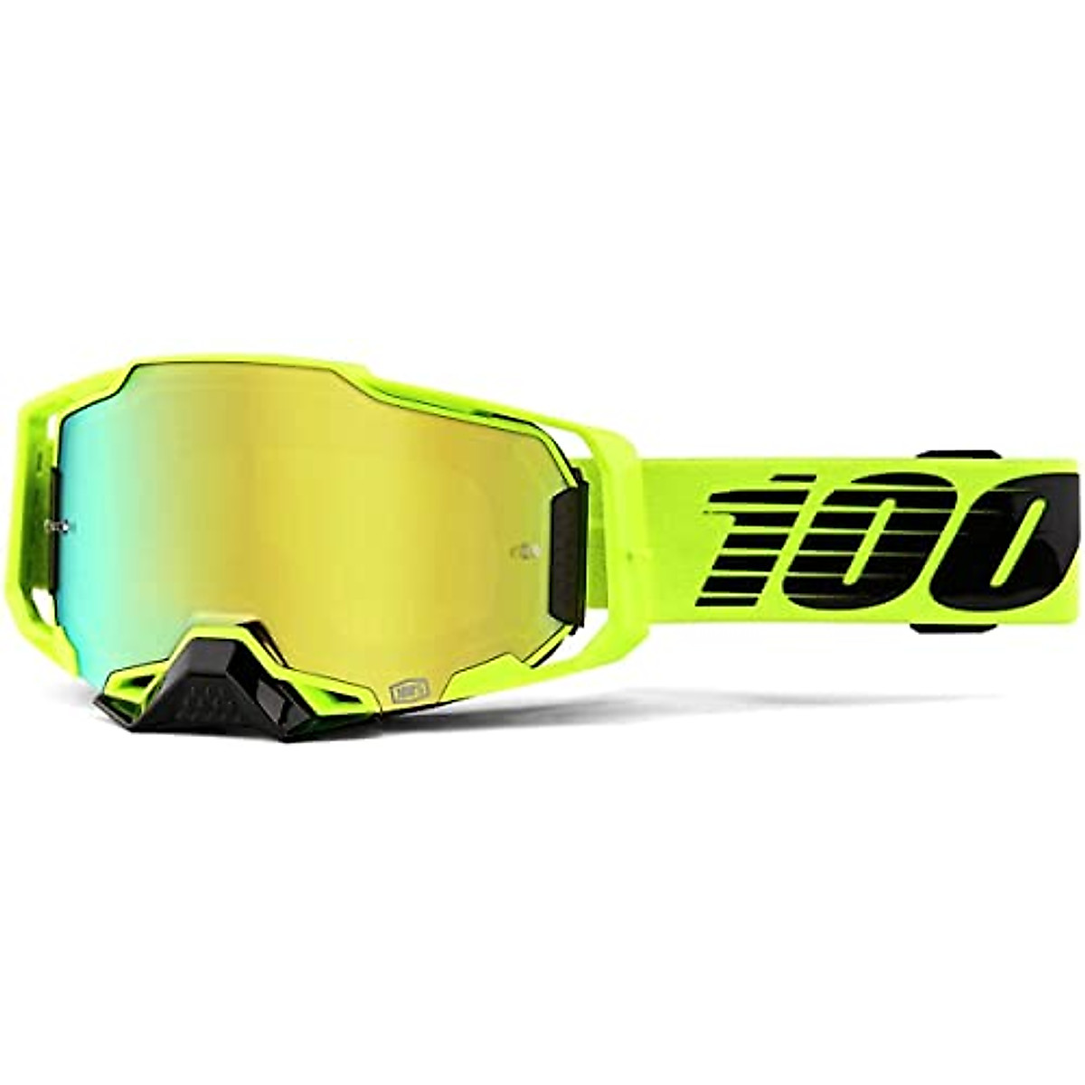 100% ARMEGA Premium Protective Goggle (Nuclear Citrus - Gold Mirror Lens)