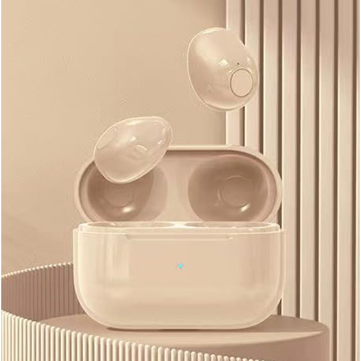 XBOSS PRO 4S+ Invisible Earbuds True Wireless Bluetooth Earphones 5.3 HiFi Stereo Noise Cancelling Small Mini Hidden Earbuds for Work, Sleep, Music, Audiobooks (Skin)