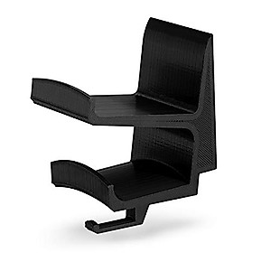 BRAINWAVZ The STORIO - Gamepad Controller & Headphone Hanger Holder Stand - Designed for XBOX ONE, PS4, PS3, PS5, Dualshock, Switch, PC, Steelseries, Steam & More, Black