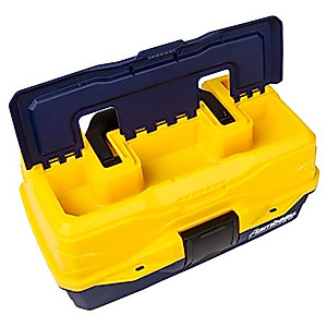 Flambeau Outdoors 6381KA 1-Tray Adventurer Kid's Box with Starter Tackle Kit - Yellow/Blue