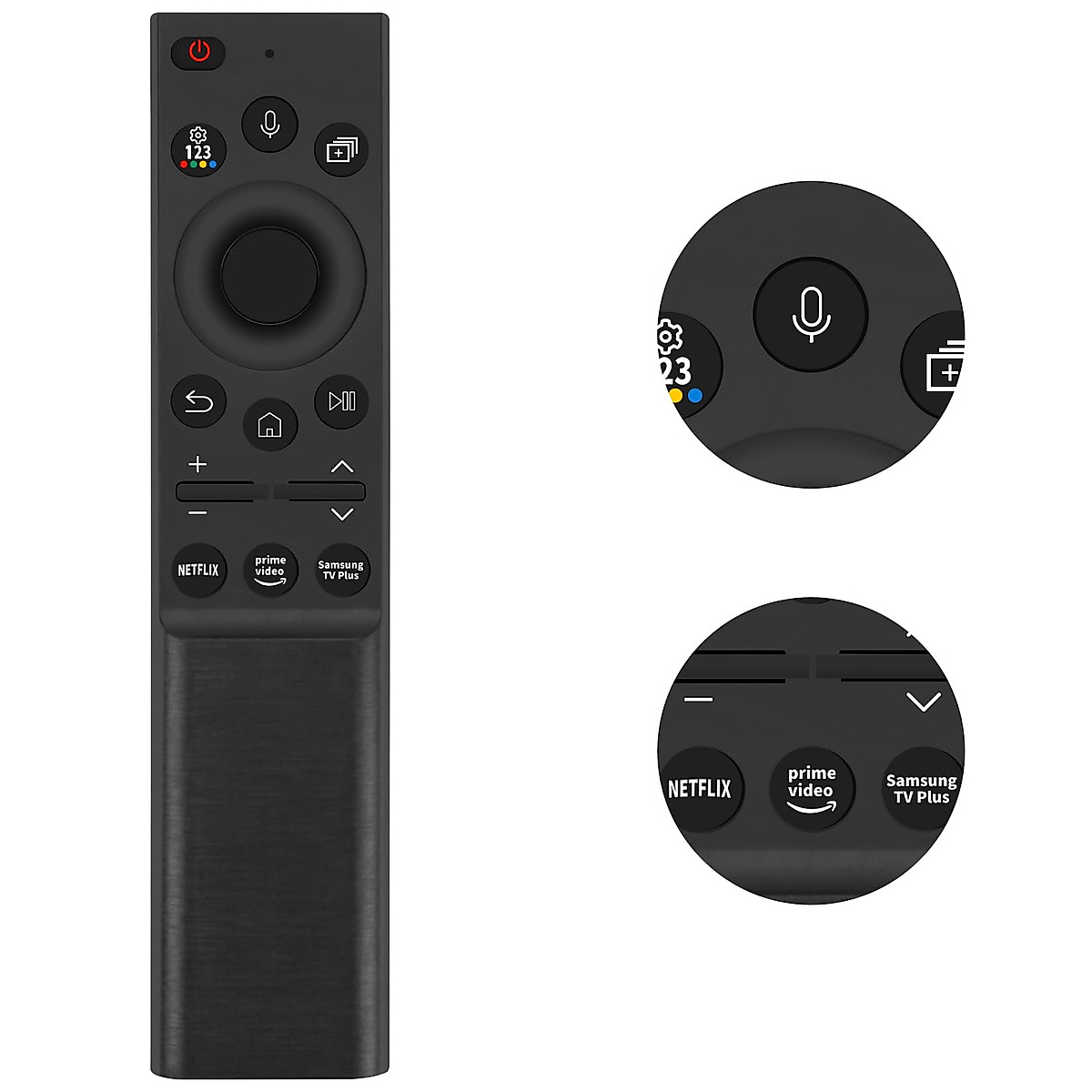 Universal Replacement Voice Remote for All Samsung Smart TV with Voice Function, Compatible with Smart Crystal Curved Frame UHD Neo TVs,with Netflix,Prime Video and Samsung TV Plus Buttons.
