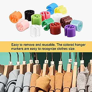 MECCANIXITY Clothes Hanger Marker L Fit 3.5mm Rod for Garment Color Coding Clear Count 100