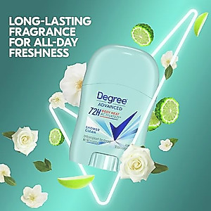 Degree Antiperspirant Deodorant Shower Clean 72-Hour Sweat & Odor Protection Antiperspirant for Women with Body Heat Activated Technology 0.5 oz