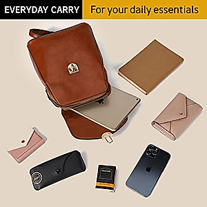 ROFOZZI Layla Small Backpack Purse for Women - 11-inch Tablet Backpack - Top Handle 3-Compartment Fashion Backpack - Water-Resistant Easy to Care Vegan Leather Bag Pack - Gift for Birthday, Christmas