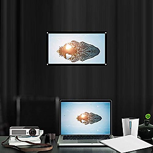 HD Portable Projector Screen 16:9 Non-Crease Projector Movies Screen 40inch - 120inch Thicken Projection Curtain for Indoor Outdoor Home Theater Office Presentation Education(40in)