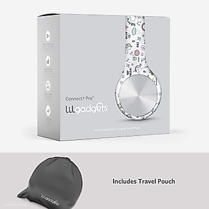 LilGadgets Connect+ Pro Kids Headphones with Mic and Cord, SharePort Technology, Over-Ear Foldable Headset, Volume Limit 93db, Wired Inline 3.5mm Jack for School- Magical Unicorns