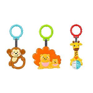 Smart Steps Jingle Jungle 3-Pack Rattle Hooks 3 - 6 months STEM Baby Toy