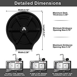 Kitchen Sink Glass Rinser, Cup Washer for Sink, Glass Washer for Sink, Bottle Washer for Sink, Automatic Cup Rinser for Sink, Cup Cleaner for Sink, Matte Black