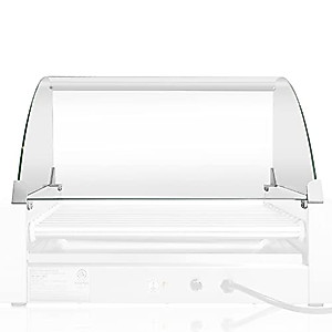Olde Midway Glass Cover ONLY for Hot Dog 11 Roller Grill Cooker Machine - Replacement or Upgrade