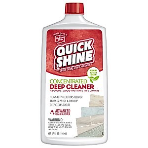 Quick Shine Multi Surface Deep Floor Cleaner and Remover 27oz | Removes Wax Build-Up, Revitalizes Floors & Cleans Grout | Use on Hardwood, Laminate, LVT, Tile and Stone | Pro-Level Cleaning