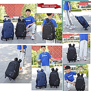 Rolling Backpack for Kids Luggage BookBag with Wheels Middle School Trolley Bag Wheeled Travel Backpack for Girls & Boys