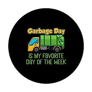 Garbage Day Favorite Day Waste Truck Driver Trash Recycling PopSockets Swappable PopGrip