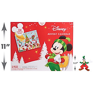 Disney Classic Advent Calendar 2023, 32 pieces, figures, decorations, and stickers, Officially Licensed Kids Toys for Ages 3 Up by Just Play