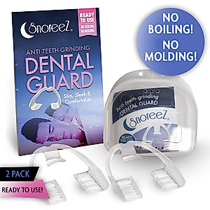 Anti Teeth-Grinding Dental Guard-Ready to use-No Boiling or Molding, Slim, Sleek and Comfortable Works for Upper and Lower Jaw, relieves pain and corrects TMJ and Bruxism