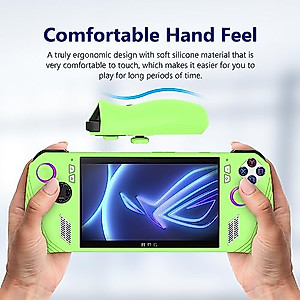 Writiany Protective Silicone Case for 2023 ASUS ROG Ally Game Console Drop-Proof Case for 2023 ASUS Rog Ally Handheld Case (Luminous Green)