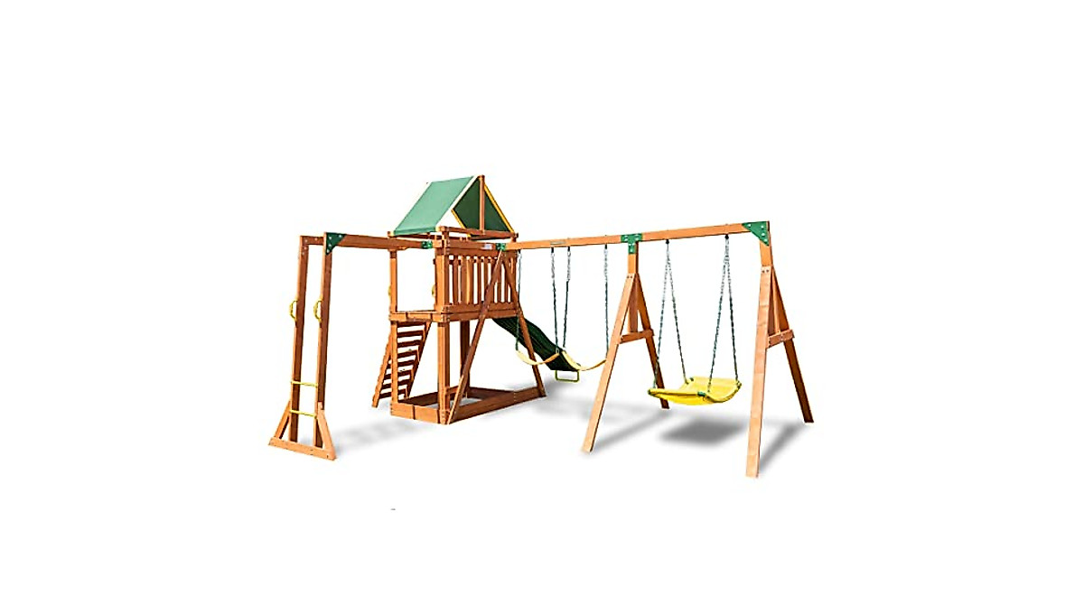 Olympia Wood Swing Set - Fun for Kids Outdoors