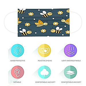 SHENQI 50 Packs Spring Disposable Face Masks Adult with Patterned Designs 50 Count (Pack of 1) face cover 0