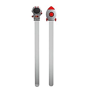 ARFUKA Bookmarks 3D Cartoon Astronaut Rocket Bookmarks Stainless Steel Page Markers Book Markers Set Gift for Men Women Kids Readers