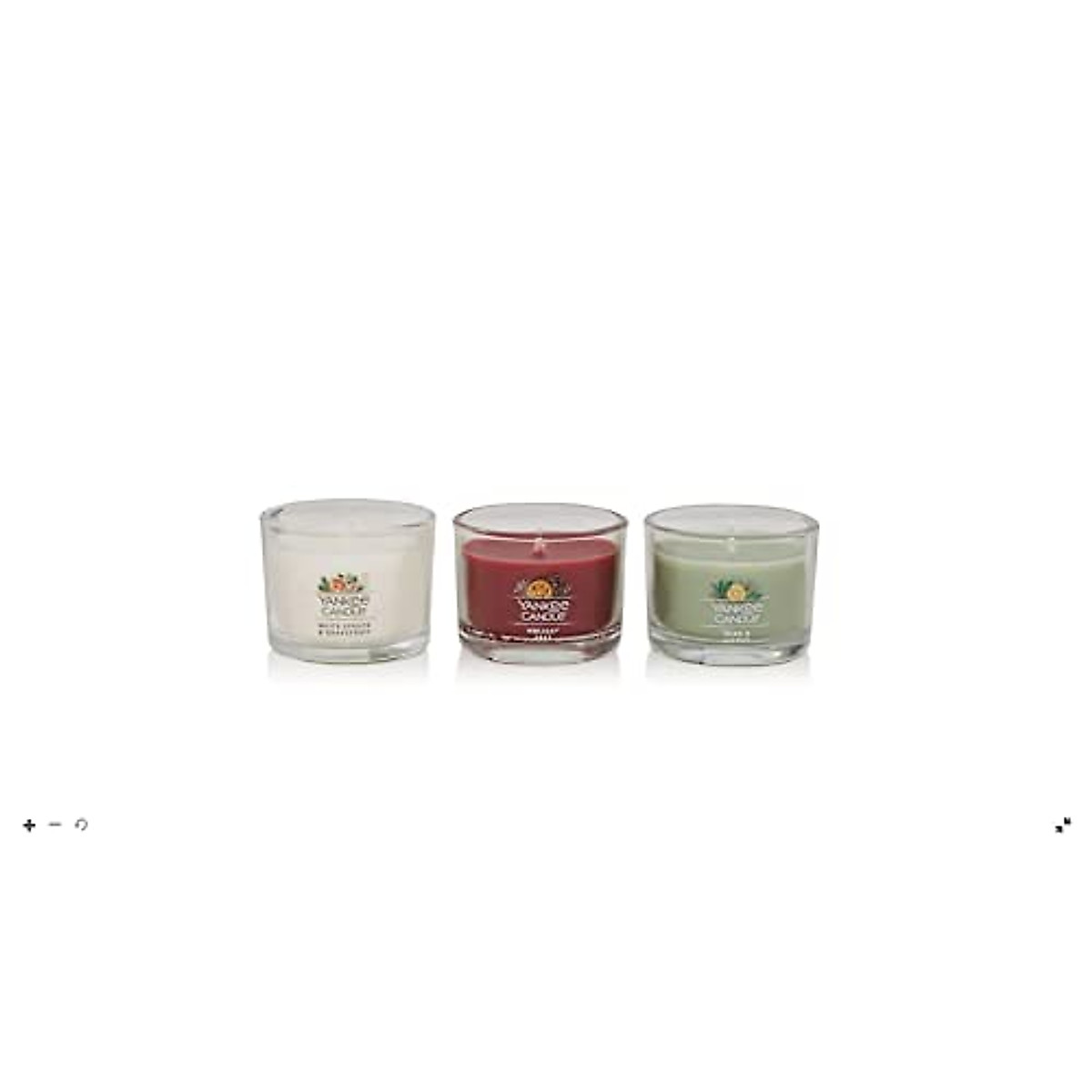 Yankee Candle Holiday Party White Spruce & Grapefruit, Holiday Zest, Sage & Citrus Mini Jar Candle 1.3oz Each