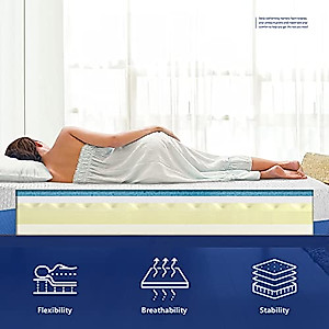 Olee Sleep 10 Inch Aquarius Memory Foam Mattress / Airflow Ventilation Mattress, Full