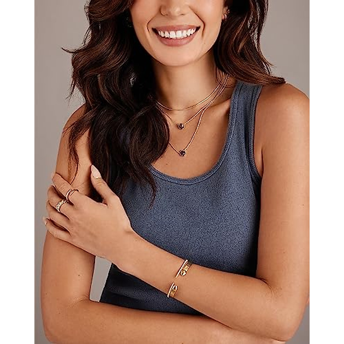 PAVOI 14K Gold Plated Cubic Zirconia Claw Bangle Bracelet | Elegant CZ Cuff Bracelets for Women (7, White Gold)