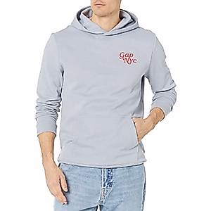 GAP mens Vintage Soft Hoodie Sweatshirt, Crystal Blue Dusk, Small US