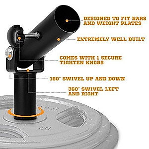 EVERSTRONG Elite Heavy Duty T-Bar Row Olympic Bars - Landmine Attachment for Barbell Workouts - Robust Steel Base for Home and Gym Fitness - Designed for 2-inch Olympic Barbell