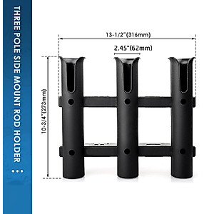 YETI & RTIC Cooler Fishing Rod Holder - 3 Link Fishing Rod Rack for Boat, Kayak Fishing Accessories with Tie-Down Slot