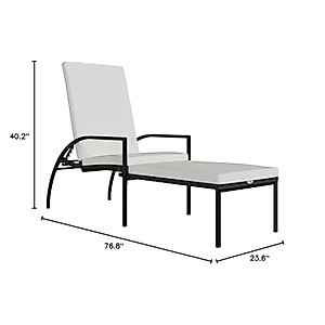 MNISDFL Lounge Chairs for Outside Outdoor daybed Pool Furniture Sun Lounger with Footrest PE Rattan Brown for Poolside, Deck, Backyard, Balcony, Garden