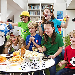 32Pcs Soccer Party Favors Soccer Charm Bracelets Sports 1.6" Mini Foam Soccer Stress Ball Set for School Carnival Reward Team Birthday Graduation Party Gifts Soccer Game Goodie Bag Favors Decorations